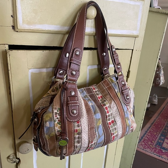 Fossil | Bags | Vintage Fossil Patchwork Shoulder Bag | Poshmark